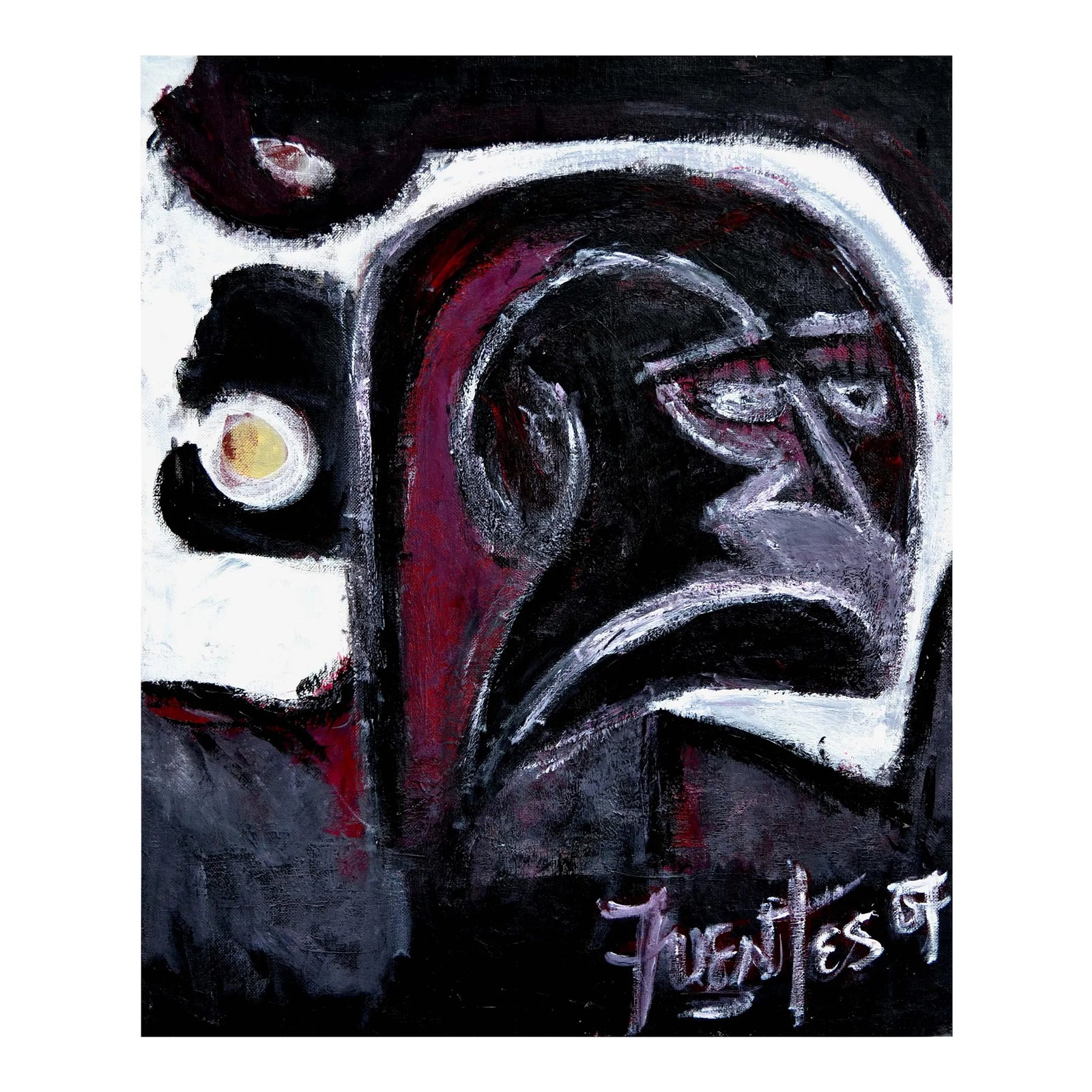 Bold Abstract Expressionist Figure by Daniel David Fuentes | Chairish