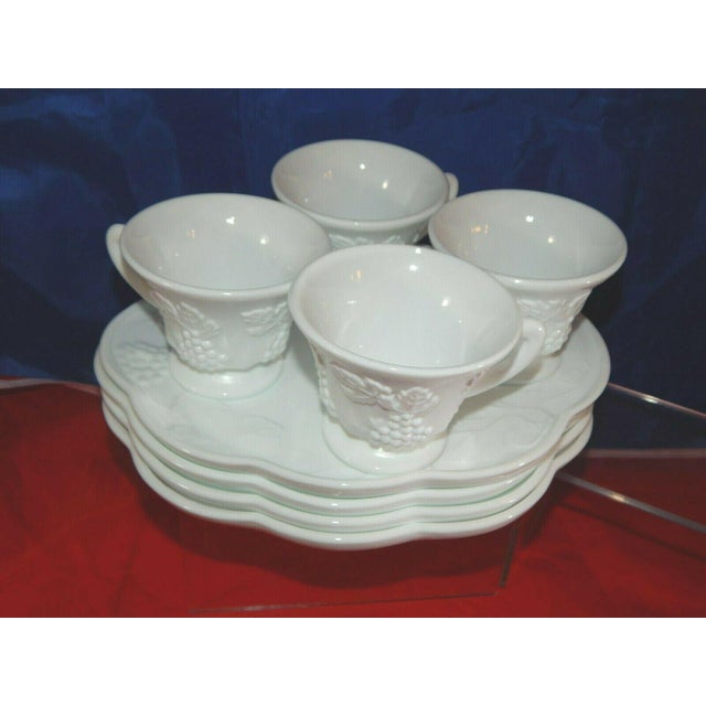 Colony "Harvest" Milk Glass Snack, Mid to Late 20th Century - Set of 4 ...