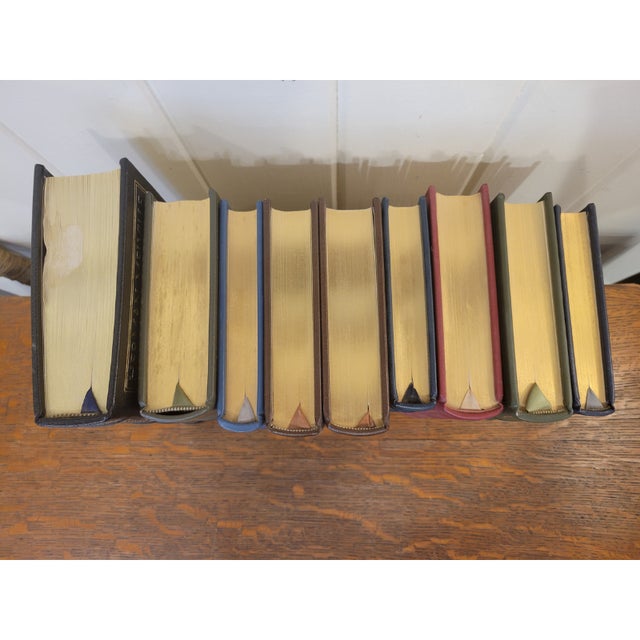 1980s Franklin Mint Leather Books- Set of 9 | Chairish