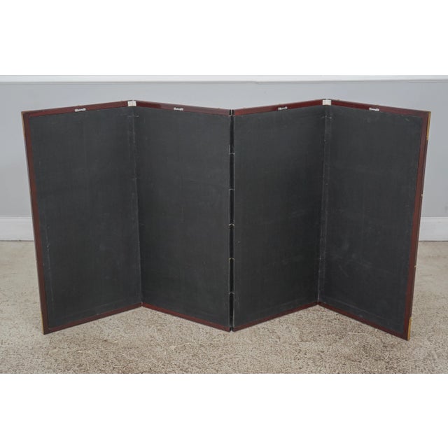 Chinese Silk Decorated 4 Panel Hanging Wall Screen | Chairish