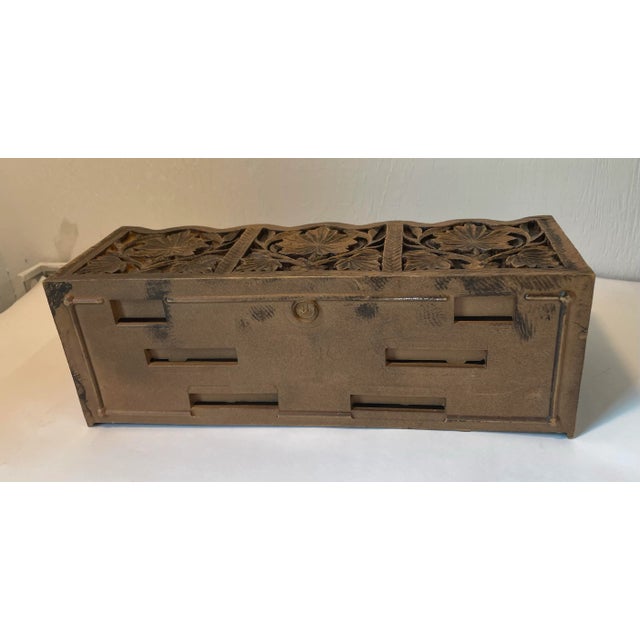 Vintage Desk Organizer With Flower Design | Chairish