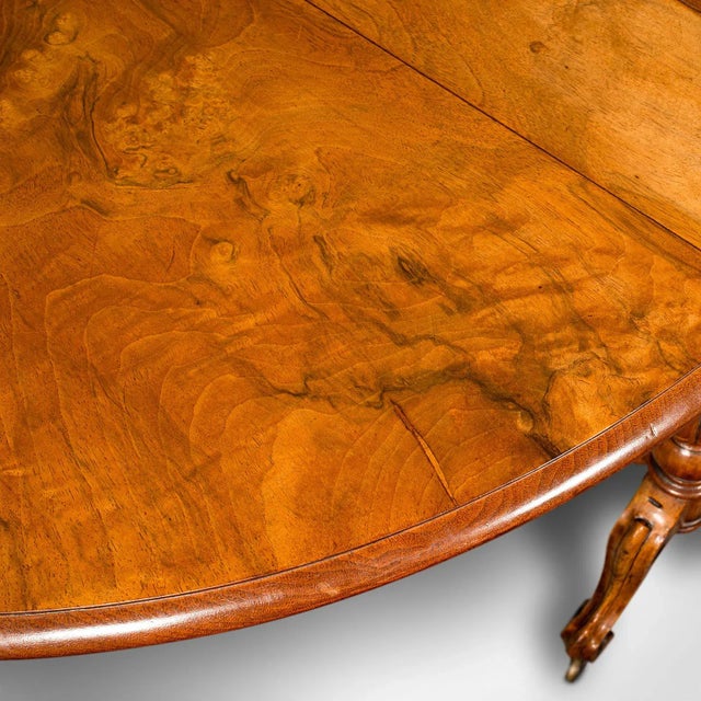 1850s Antique Victorian English Burr Walnut Sutherland Table | Chairish