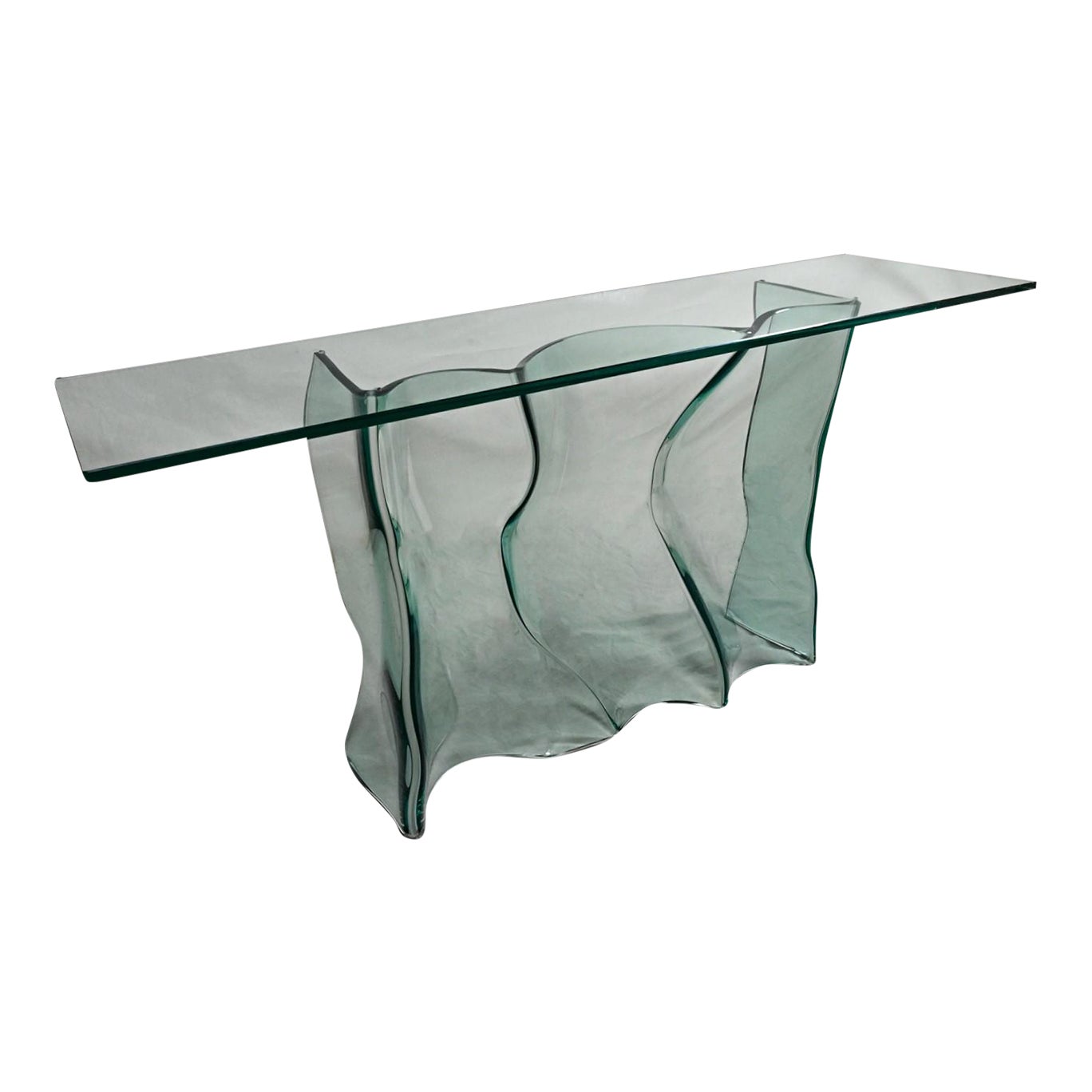 Late 20th Century Modern All Glass Sculptural Sofa or Console Table ...