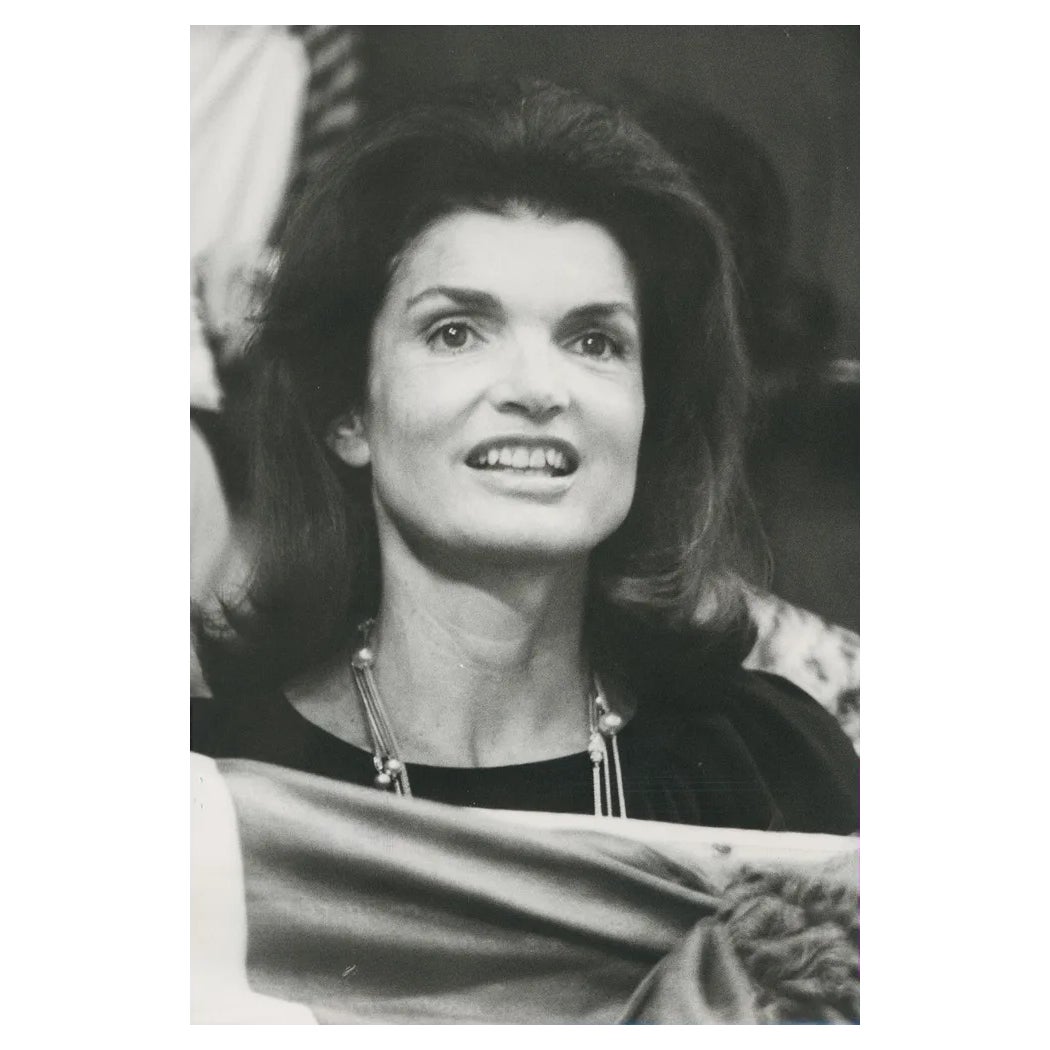 Jackie Kennedy at Madison Square Garden, Black and White Photograph ...