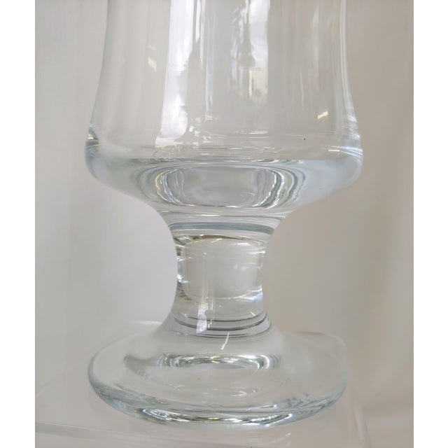 Holmegaard Danish Ships Clear Blown Glass Water Goblets Set Of 10