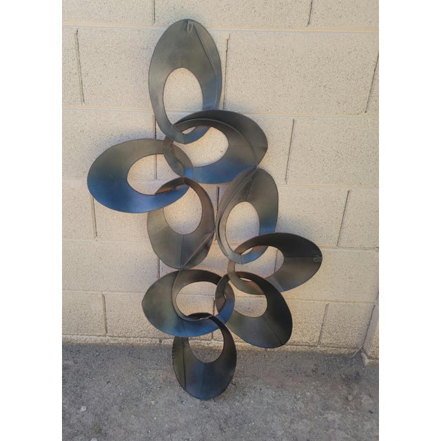 Mid Century Modern "Mod" Style Metal Wall Sculpture | Chairish