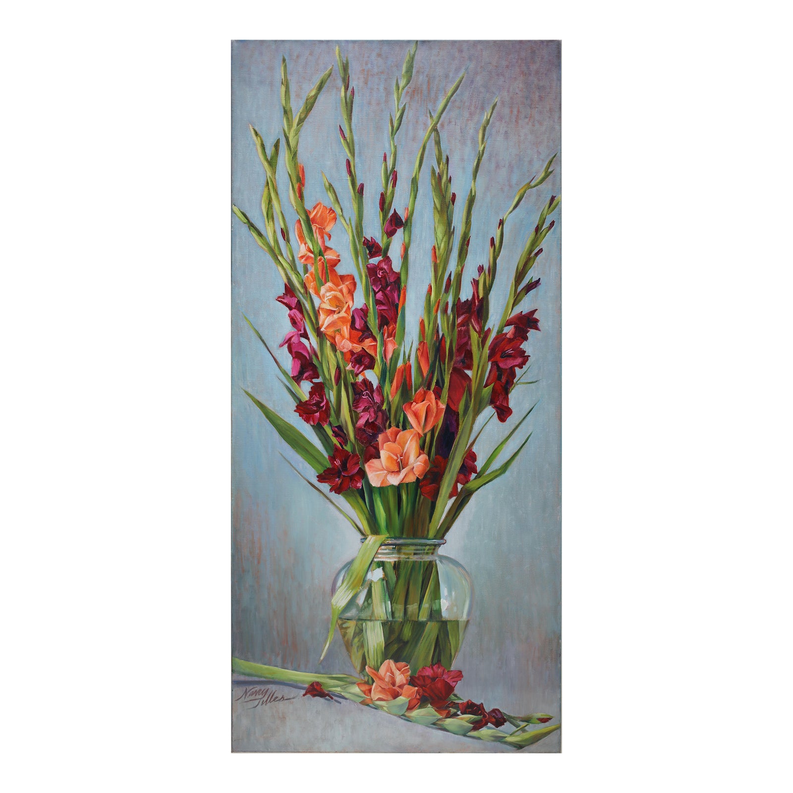 Nancy Tilles Reigning Gladiolas Original Oil on Linen - Life Size ...