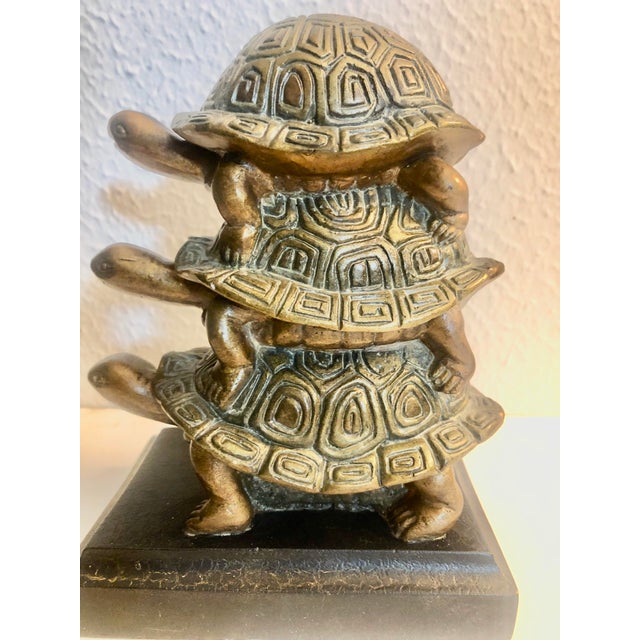 1970s Stack of Brass Turtles, Pyramid of Turtles | Chairish