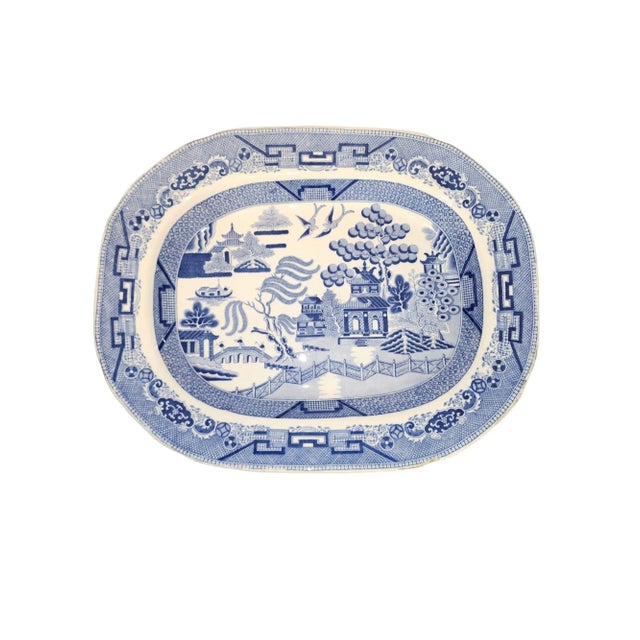 19th Century Early Spode Copeland & Garrett Meat Platter | Chairish