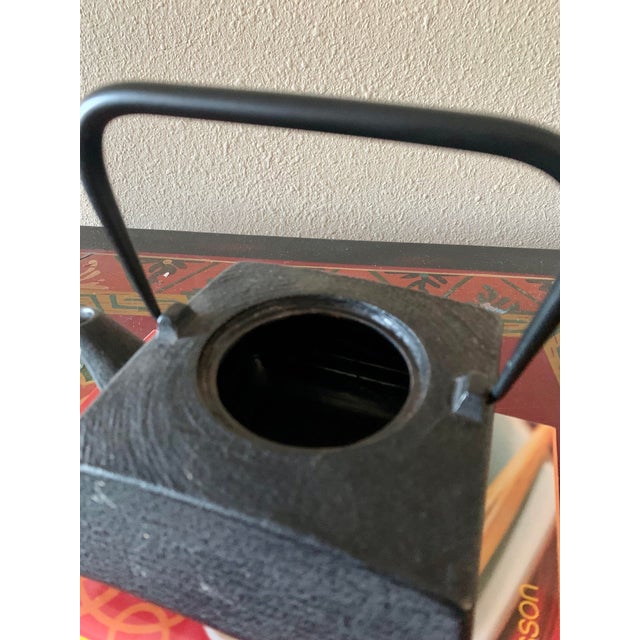 Modernist Square Postmodern Japanese Iron Tea Pot Teapot | Chairish