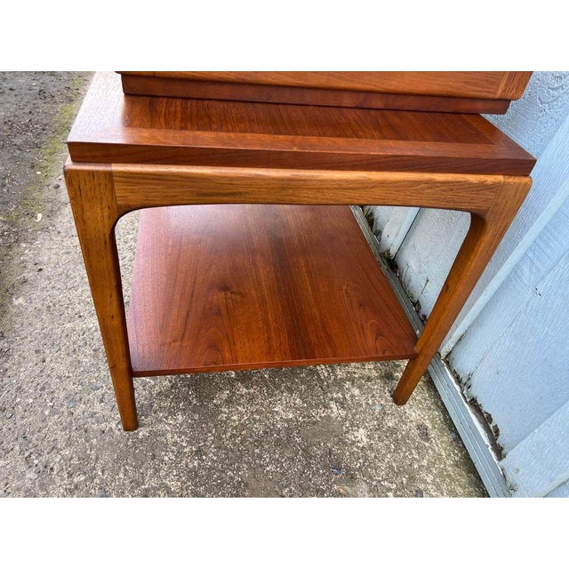 Pair of Mid Century Rhythm Lane Two Tier Walnut Side -End Tables ...