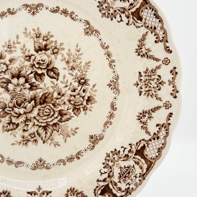 Early 20th Century Nikko “Double Phoenix” Brown Transferware Plate ...
