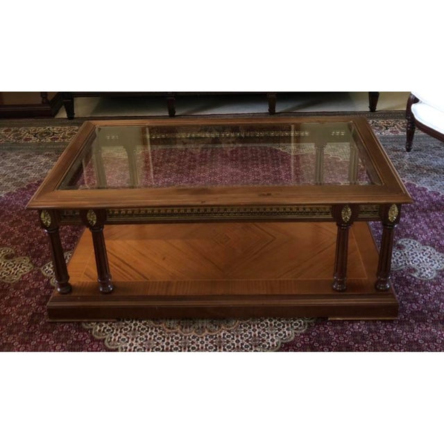 Vintage Traditional Mahogany Coffee Table | Chairish