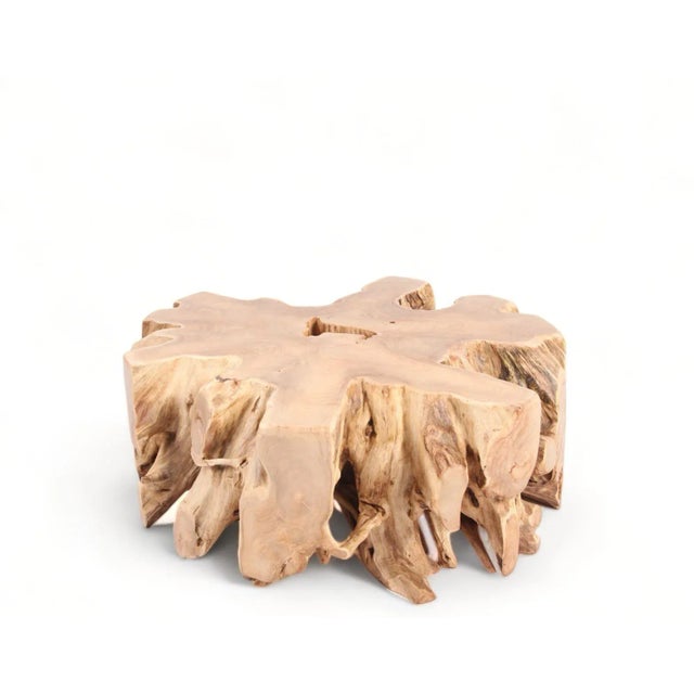 Round Teak Root Coffee Table 19 | Chairish