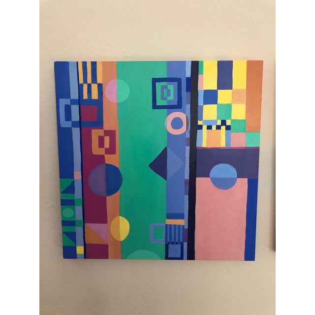 Contemporary Abstract Triptych of Paintings | Chairish