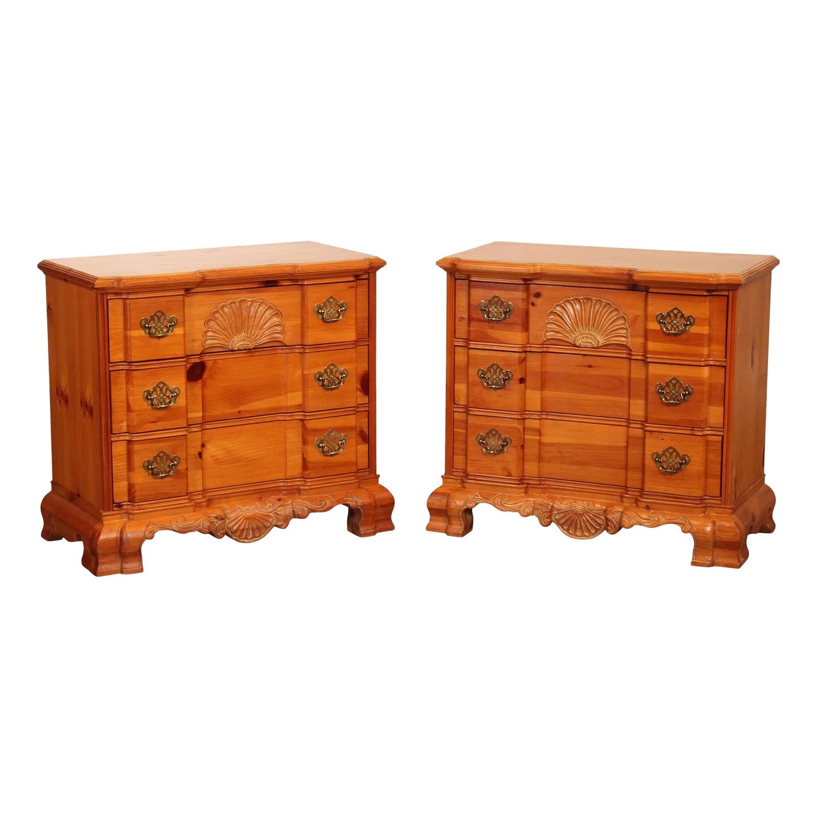 Pulaski Furniture Pair of Pine Goddard Chests | Chairish