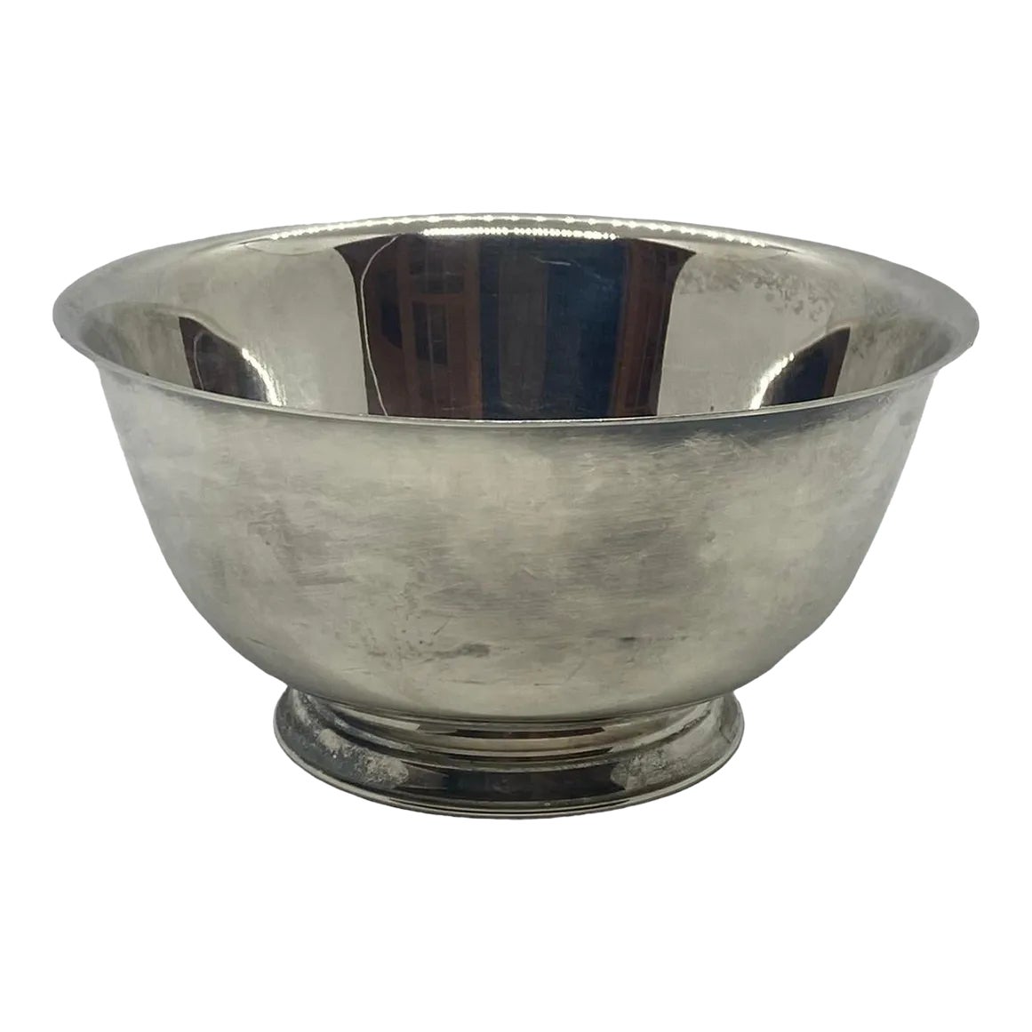 Mid 20th Century Oneida Paul Revere Silver Plate Footed Bowl | Chairish