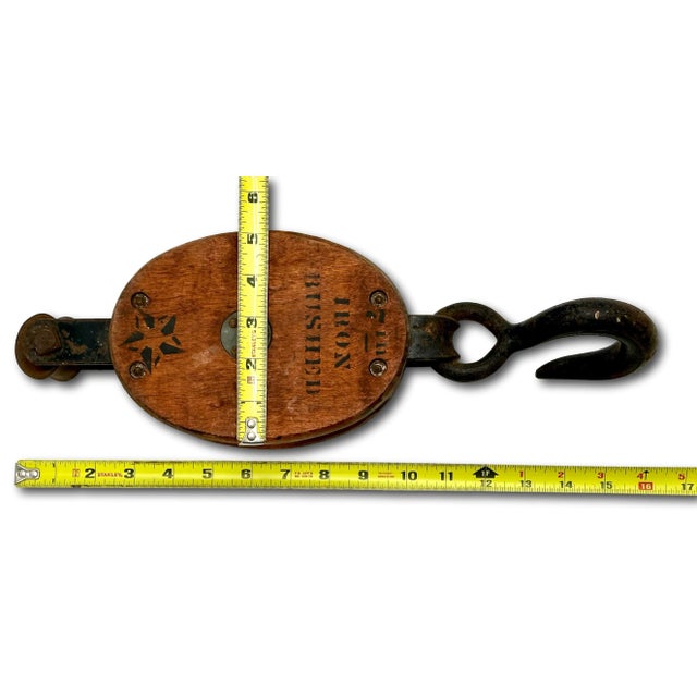Antique Tall Ship Sail Rigging Block & Tackle Pulley by Boston ...