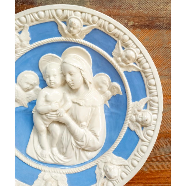 Mid-Century Italian Renaissance Revival Della Robbia Style Faience ...