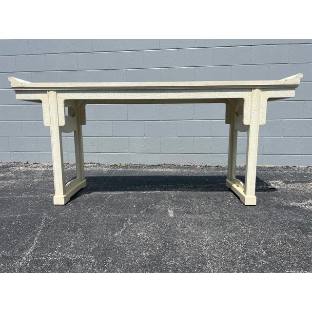 1980s Hollywood Regency Chinoiserie Altar Pagoda Console Table by Baker ...
