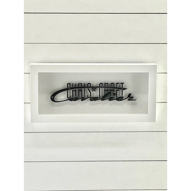 Chris Craft Logo Sign Vintage Original Framed | Chairish