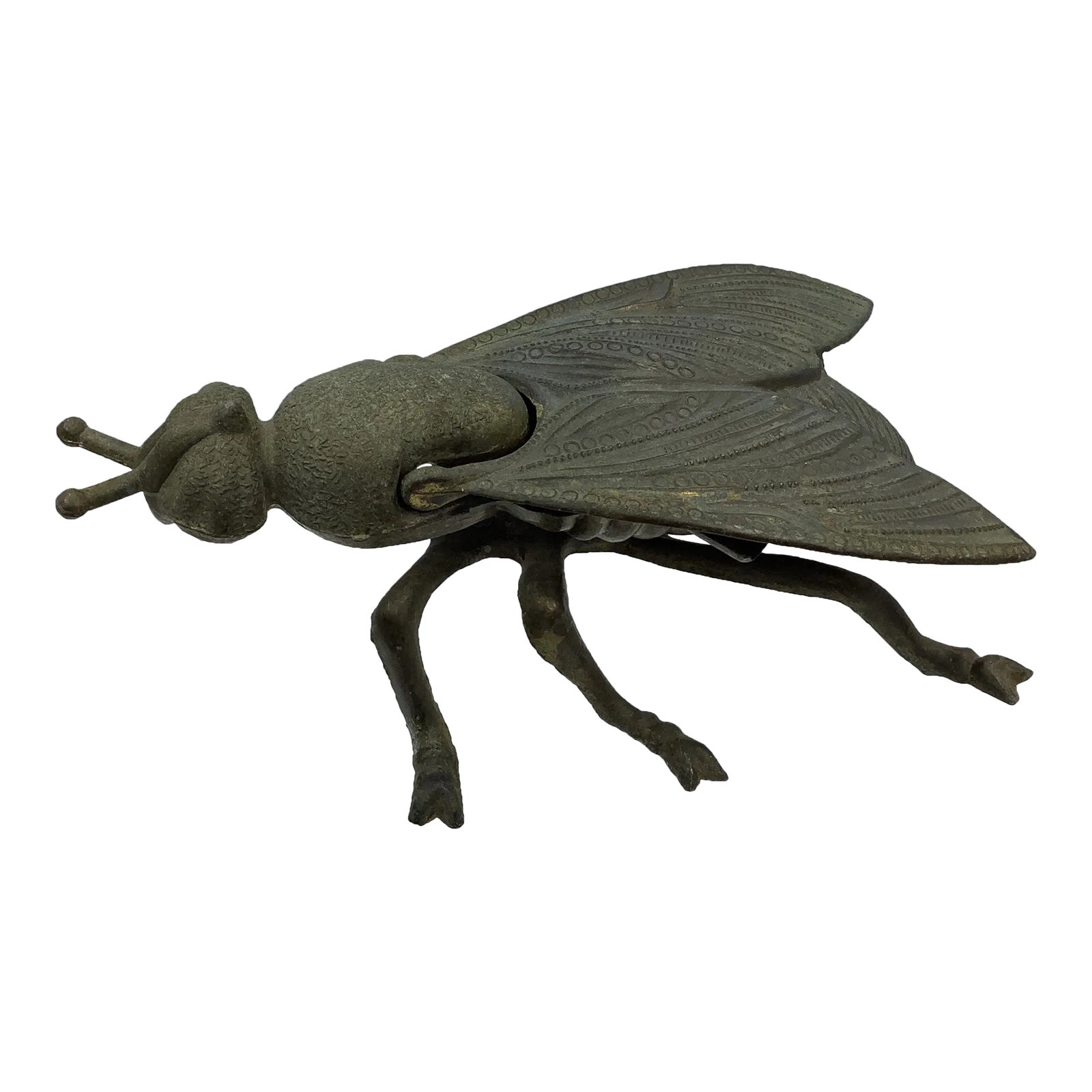 Vintage Italian Brass Fly Ashtray With Hinge | Chairish
