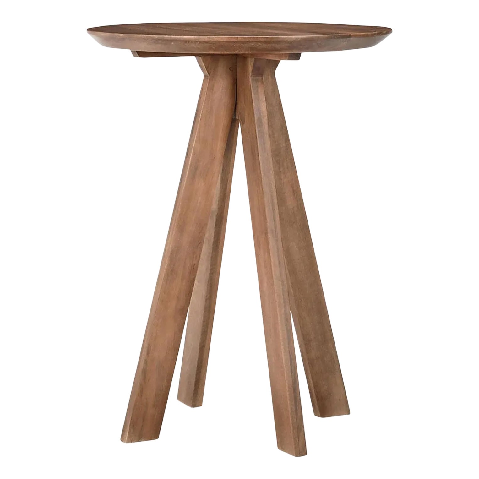 Mango Wood Round Bar Table | Chairish