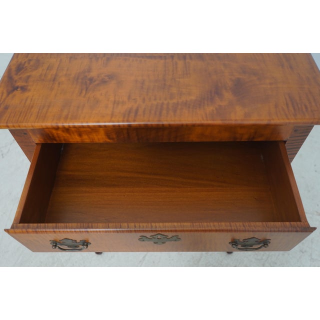 Tiger Maple 1 Drawer Country Hall Table | Chairish