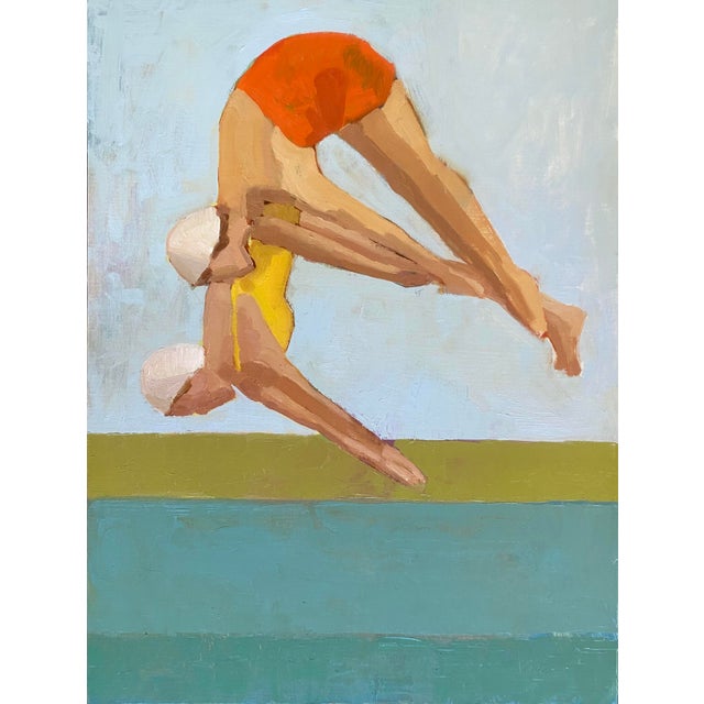 "Diver Print" Original Figurative Portrait Print by Caroline Gray ...