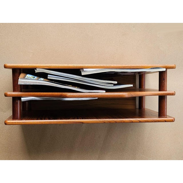 1960s Danish Teak Magazine Rack or File Organizer | Chairish