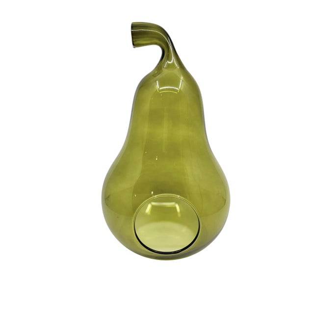 Midcentury Hand Blown Pear Shaped Glass Terrarium/ Art Glass | Chairish
