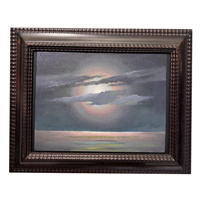 Thayat (Ernesto Michahelles), Luna Dietor Alle Nuvole, 1948, Oil on ...