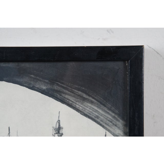 1966 Simon Rosen Israeli Judaica Jerusalem Cityscape Watercolor ...