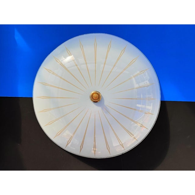 Modern Sunburst Ceiling Light | Chairish
