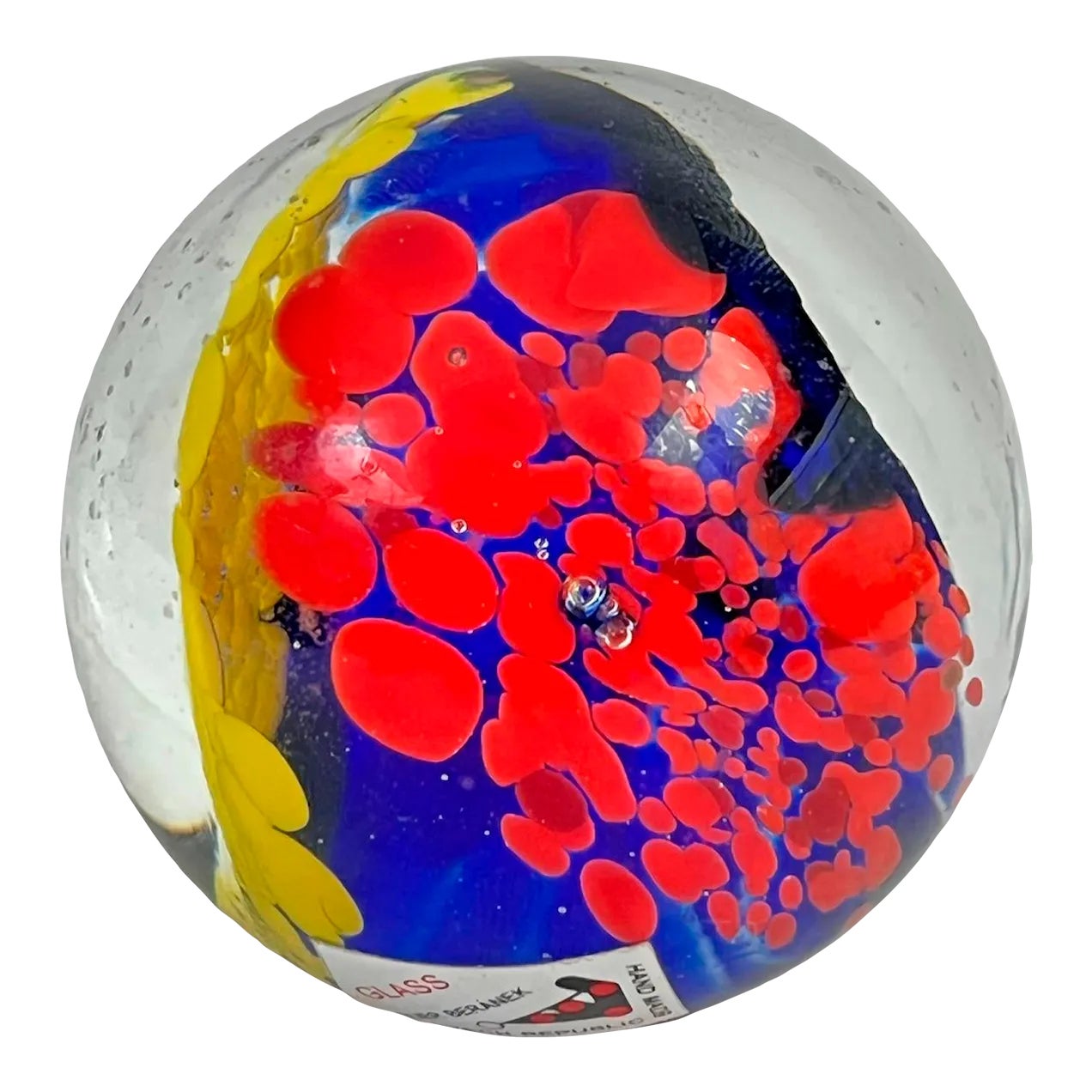 1980s European Glass Paperweight by Atelier Beranek | Chairish