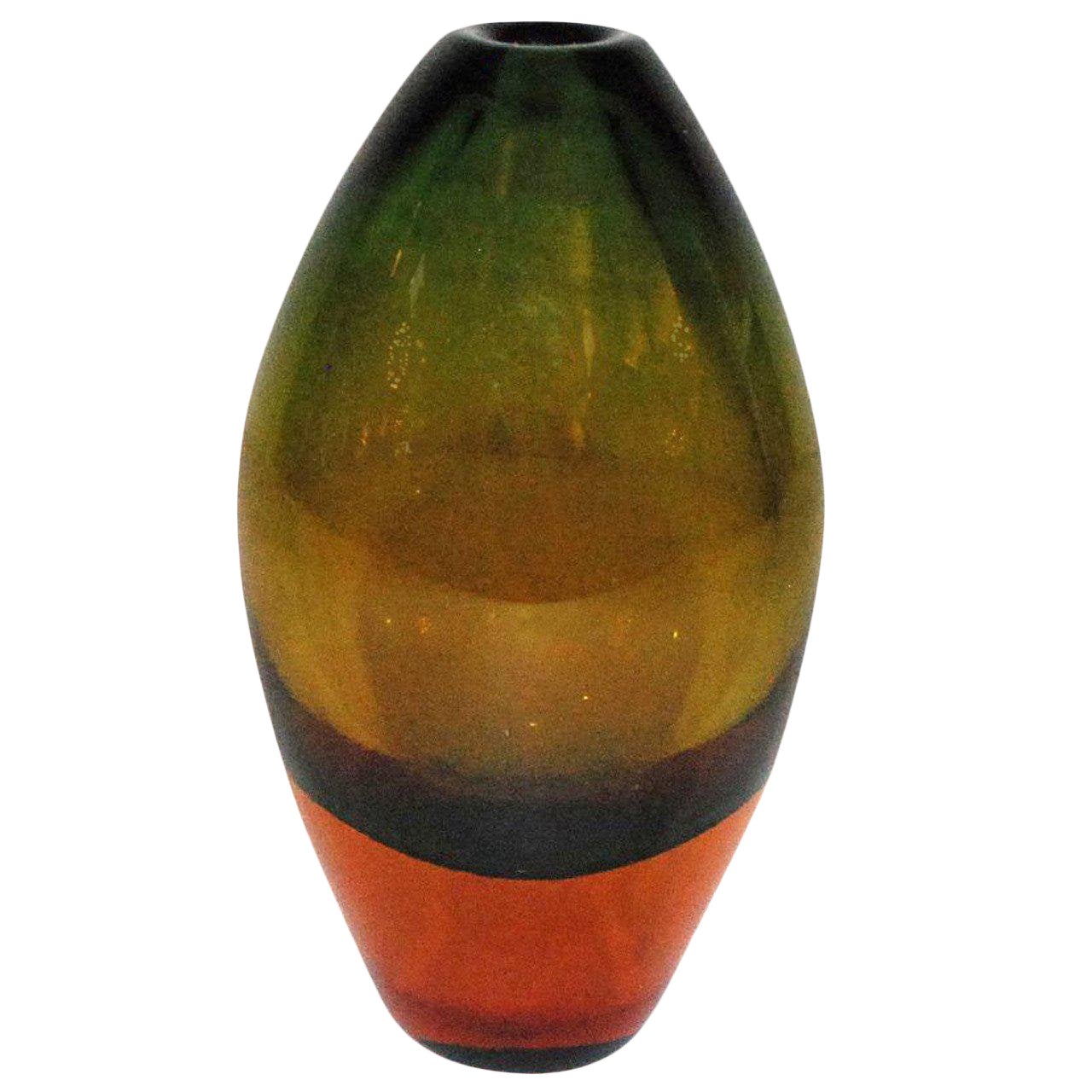 Seguso Murano Glass Vase | Chairish