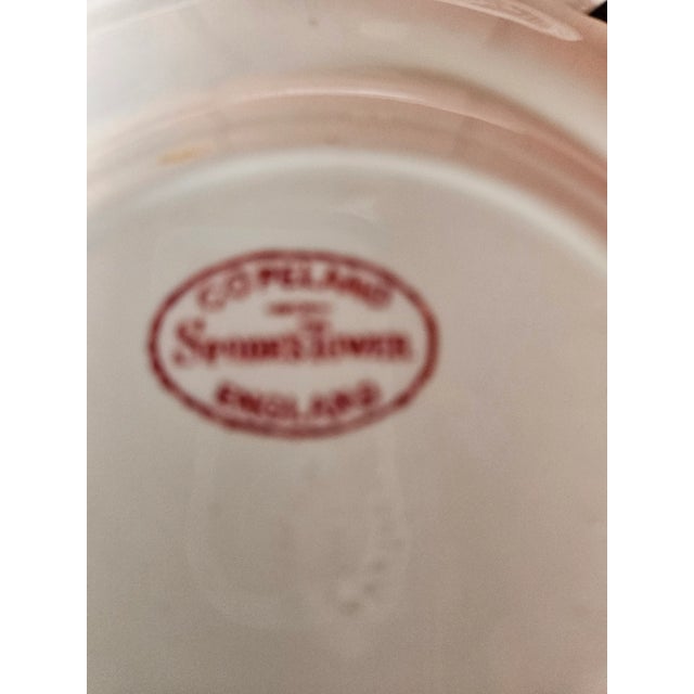 Antique Spode Pink Tower Small Plates - Set of 8 | Chairish