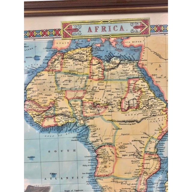 Vintage Framed African Map | Chairish