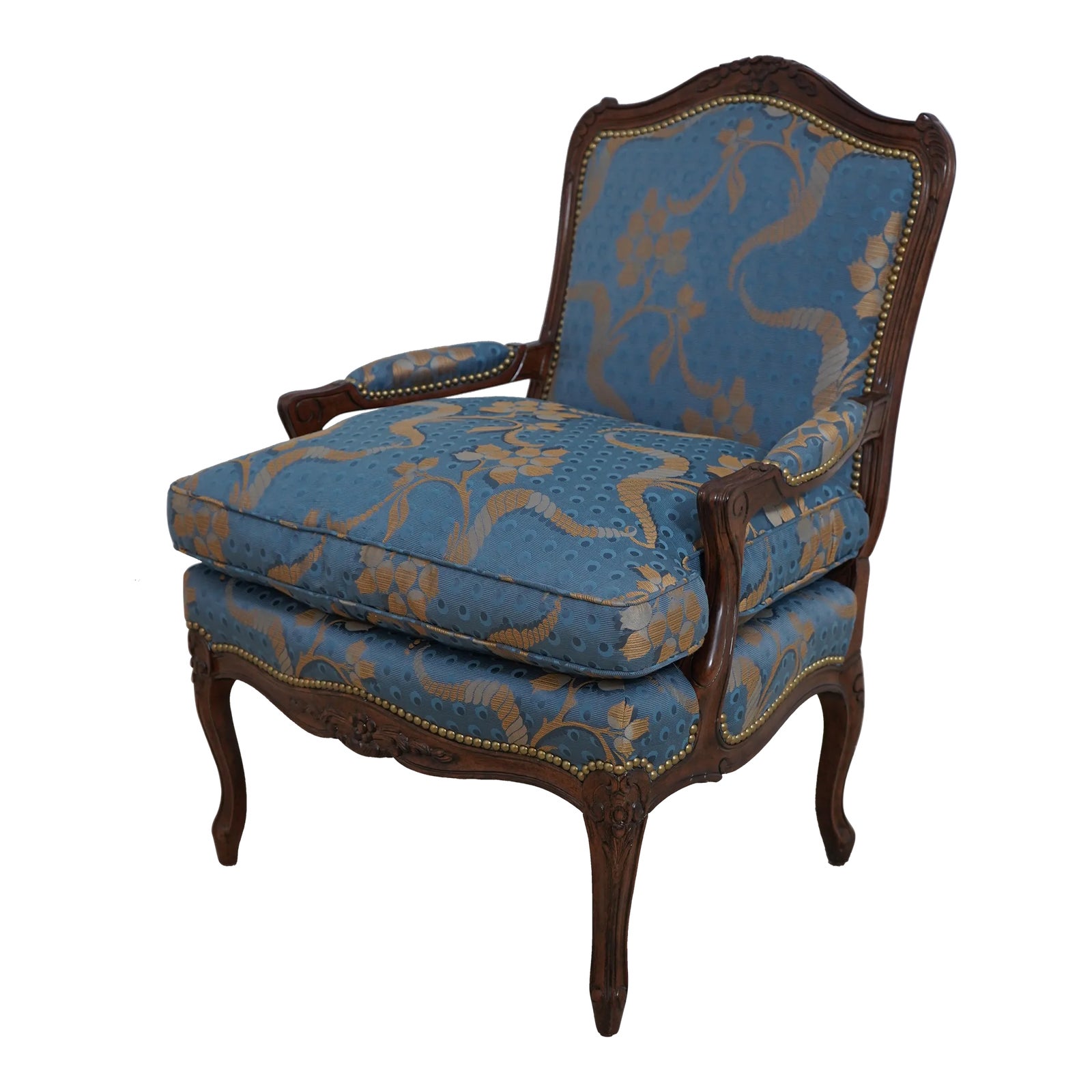 Edward Ferrell French Upholstered Armchair | Chairish