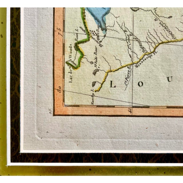 1795 French Hand Colored Map of the Us and Canada | Chairish