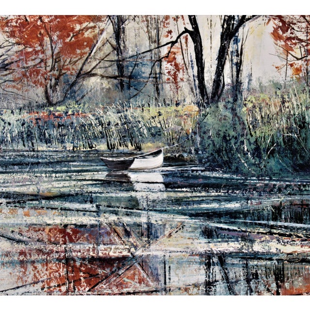 Richard Ellis Wagner, Autumn River Bank, Circa 1955 | Chairish
