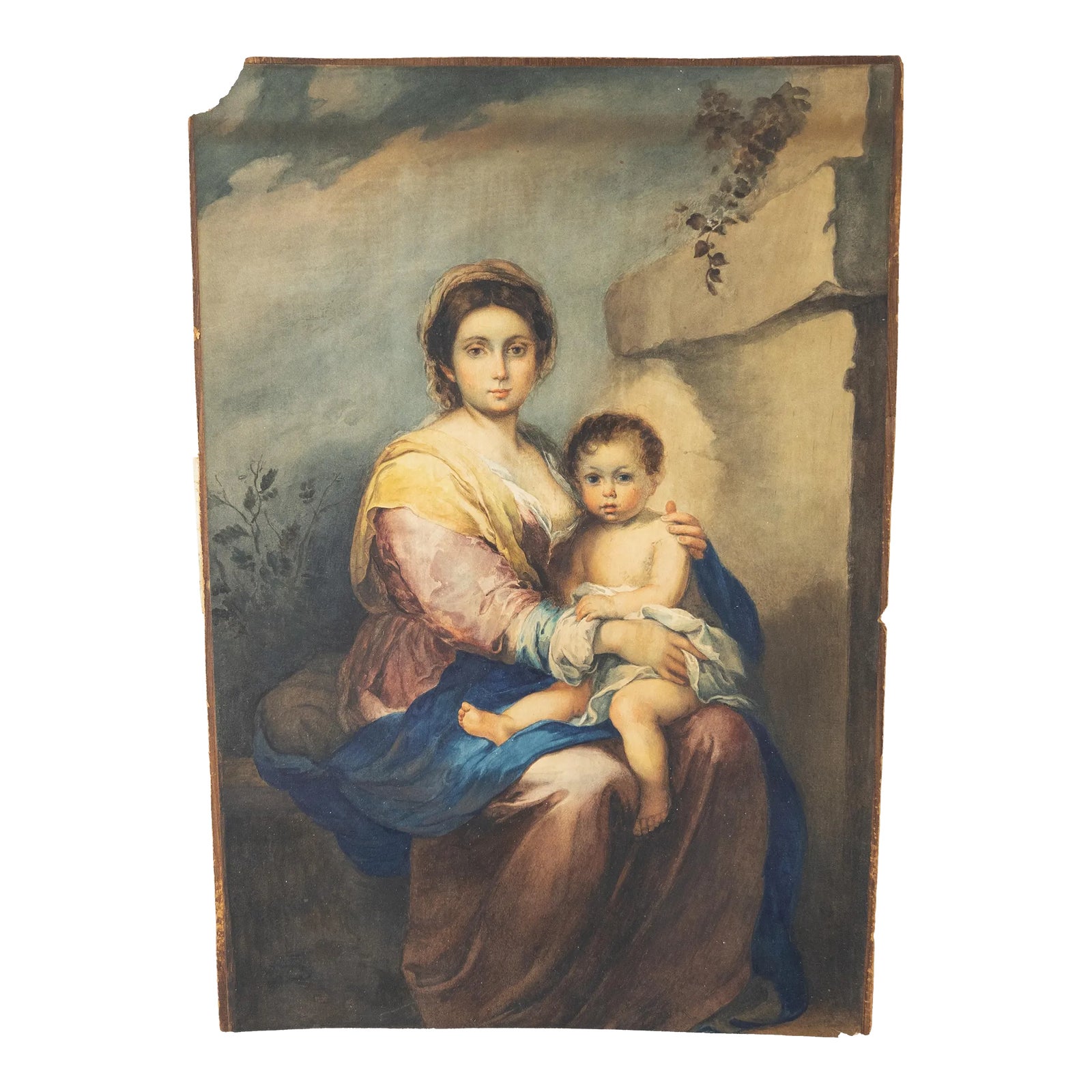 Old Master Style Watercolor Painting of the "Gypsy Madonna" After ...