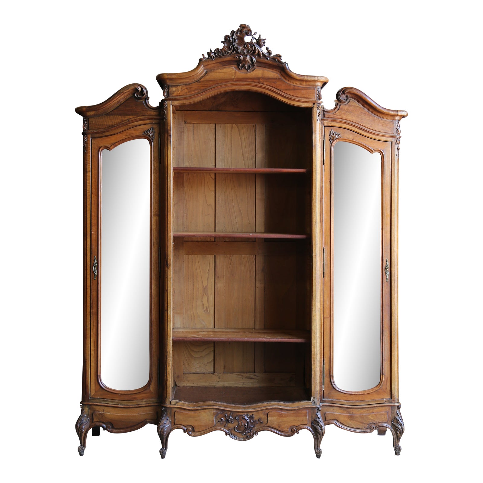 Antique French Rococo Triple Armoire | Chairish