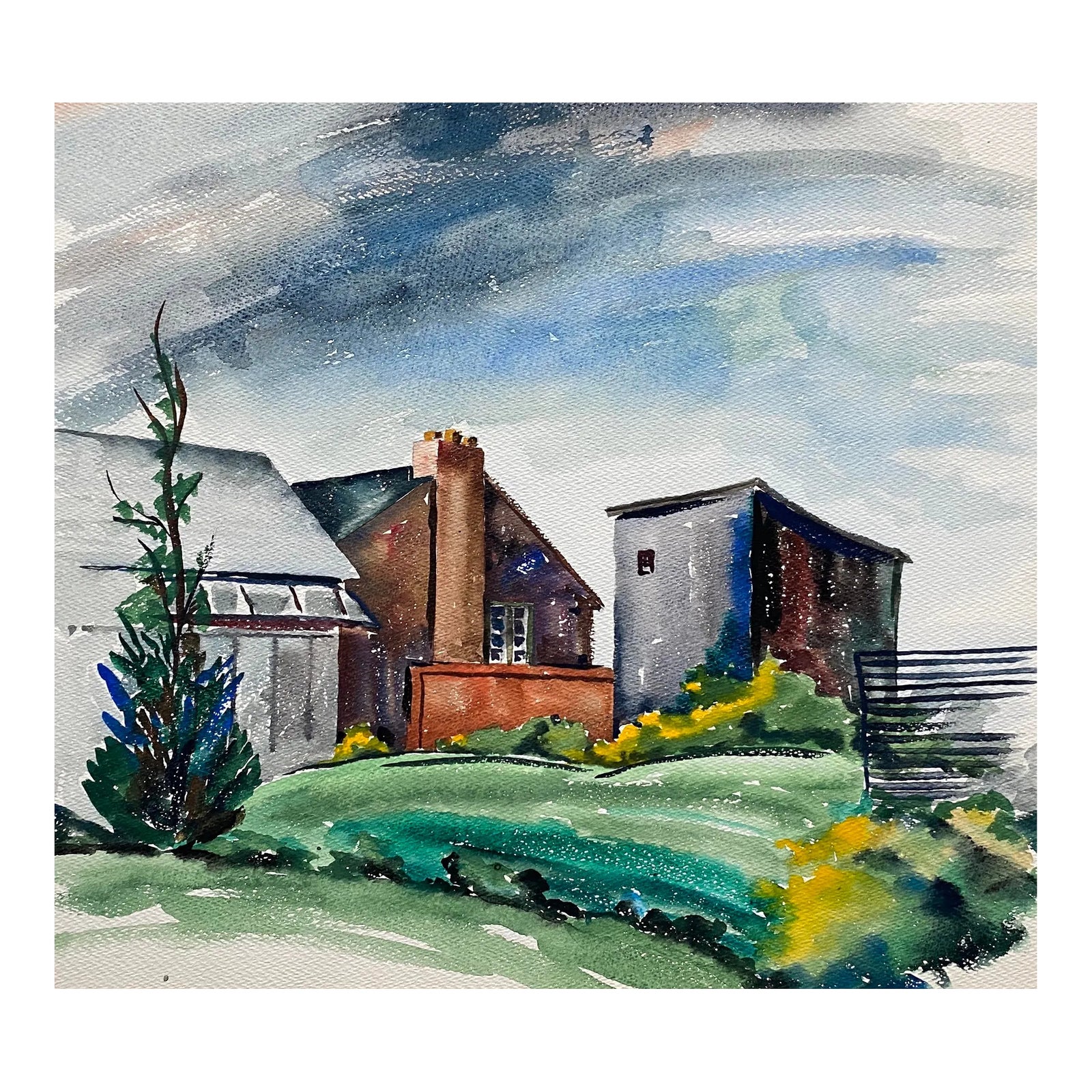 1930s James Wilson Landscape Painting | Chairish