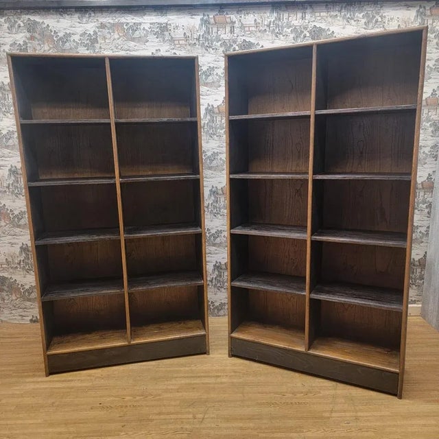 Vintage Chinese Elm Bookcase Cabinets - a Pair | Chairish
