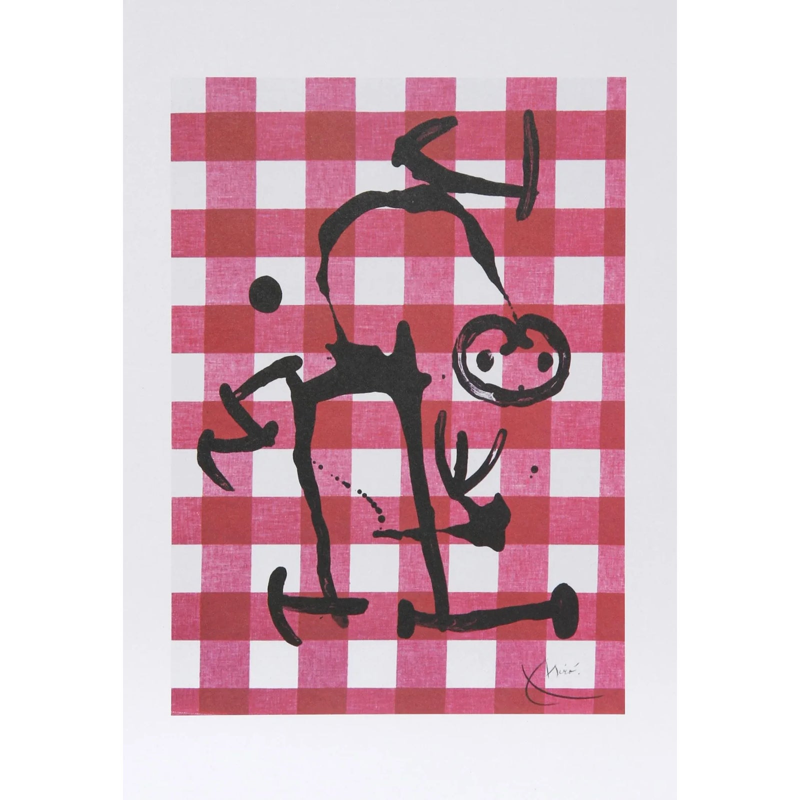 The Illiterate with Red Squares, Joan Miro Lithograph | Chairish