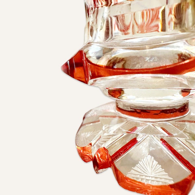 Late 19th Century Bohemian Ruby-Flashed Souvenir Vase With Etched ...