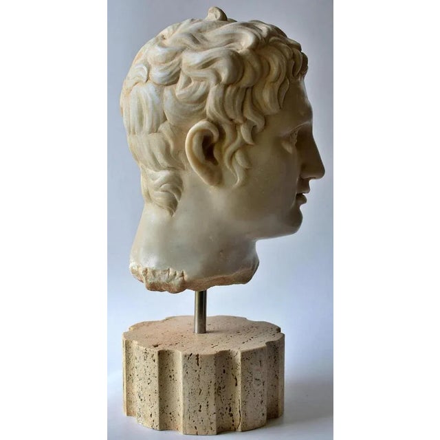 20th Century Italian Sculpture Lisippea Apoxiomenos Head in Marble ...