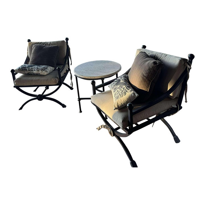 Kreiss Capri Travertine End Table | Chairish