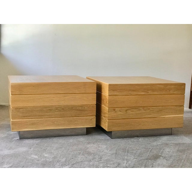 1980’s Steve Chase Custom Design Side Tables - a Pair | Chairish